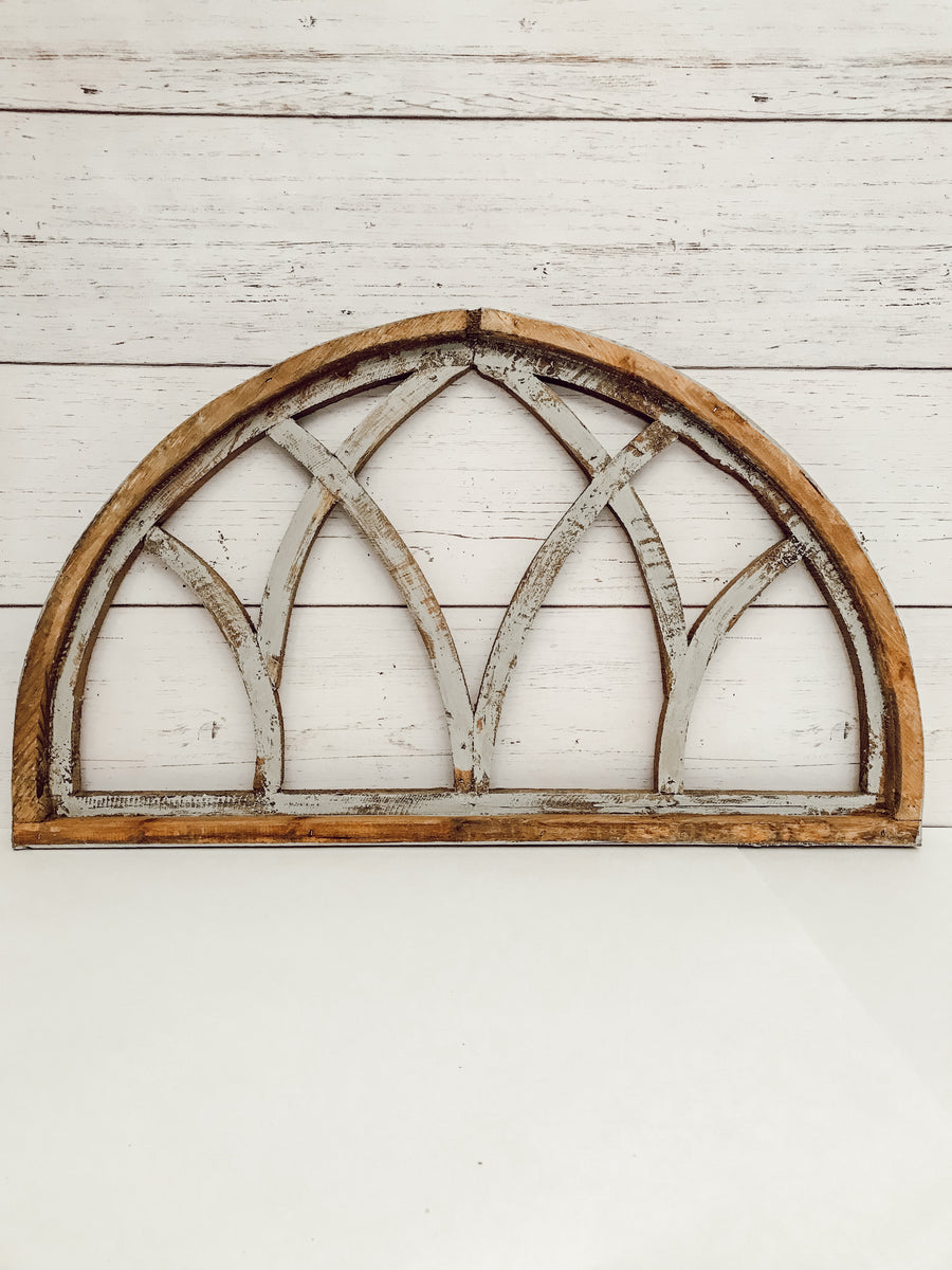 Half Moon Arched Cathedral Farmhouse Window | Farmhouse Window Frame ...